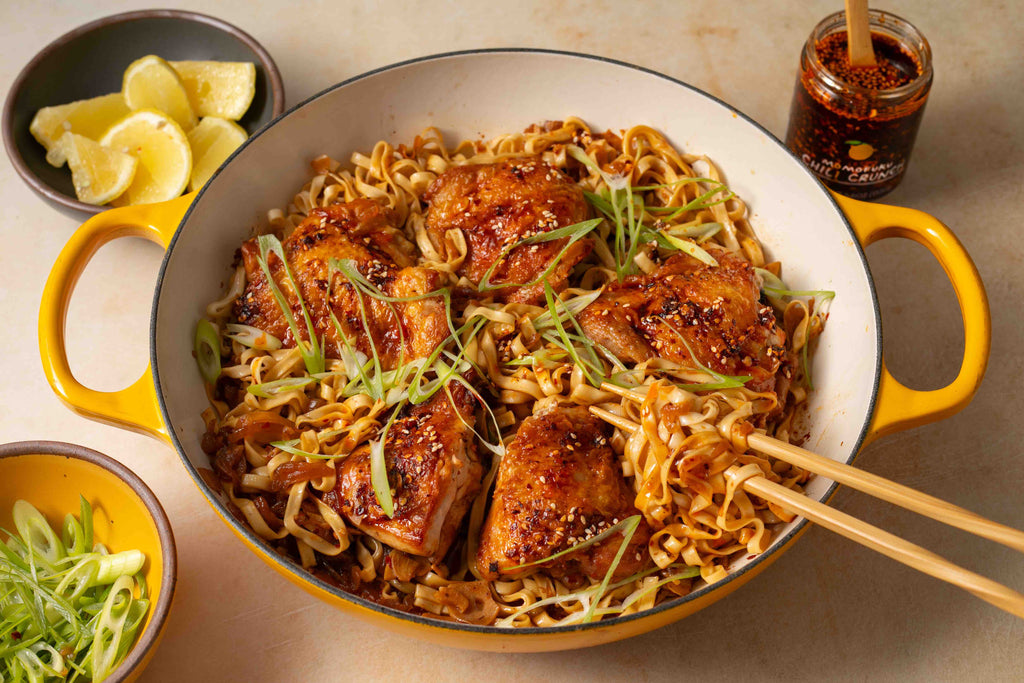 Chili Crunch Chicken and Noodles – Momofuku Goods